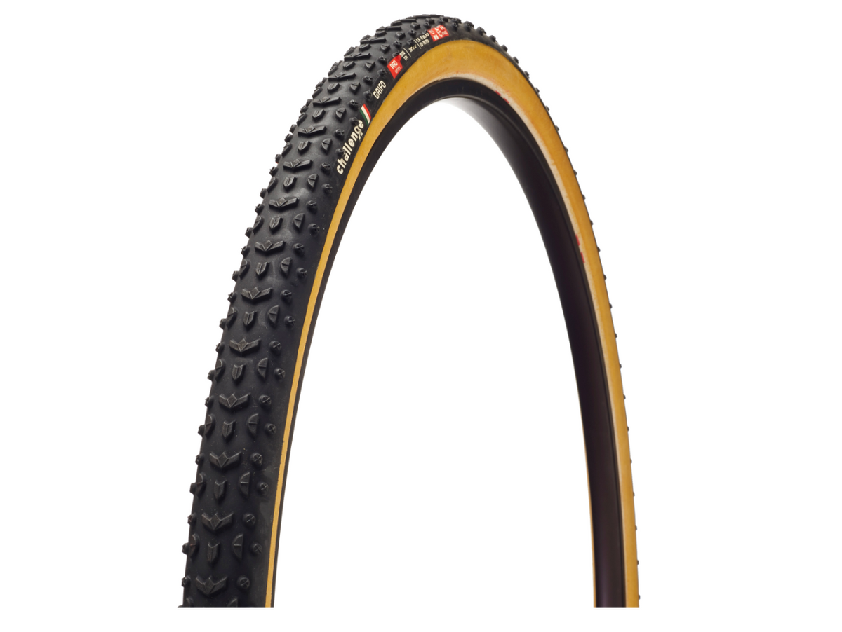 Challenge Grifo H-TLR Pro Series CycloCross Bicycle Tire 700x33 Tan ...